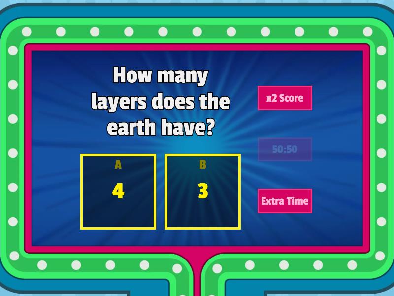 the earths layers - Gameshow quiz
