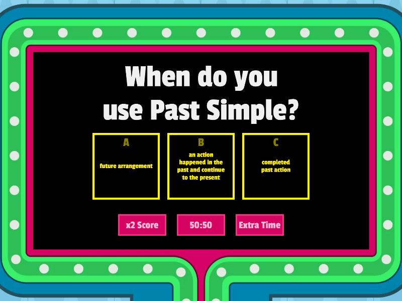 Past Simple - multiple choice - เกมตอบคำถาม