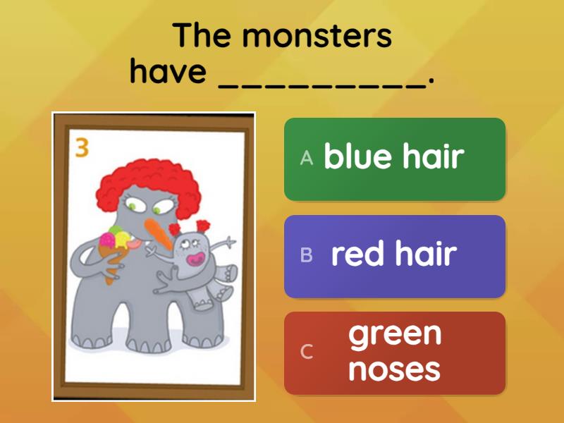 Starters Lesson 10 Game 1 - Monsters - Quiz