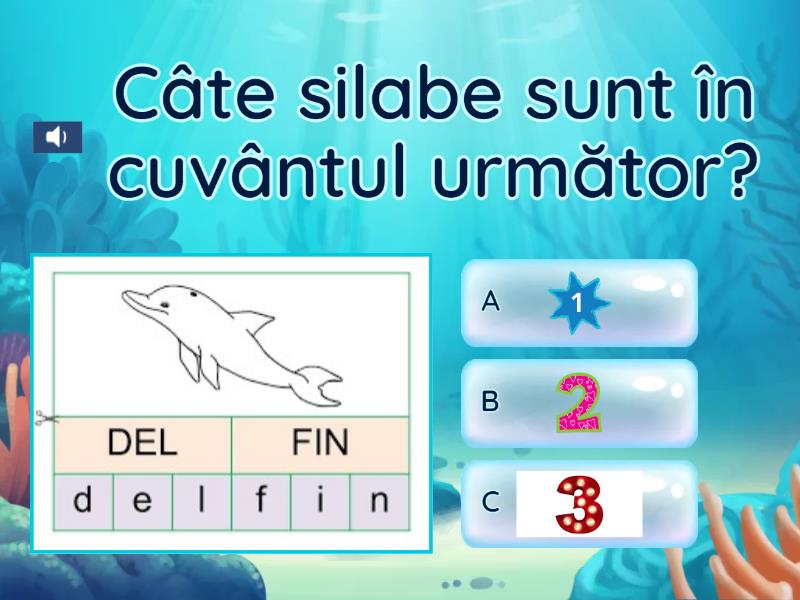 Exerciții de despărțire în silabe - Quiz