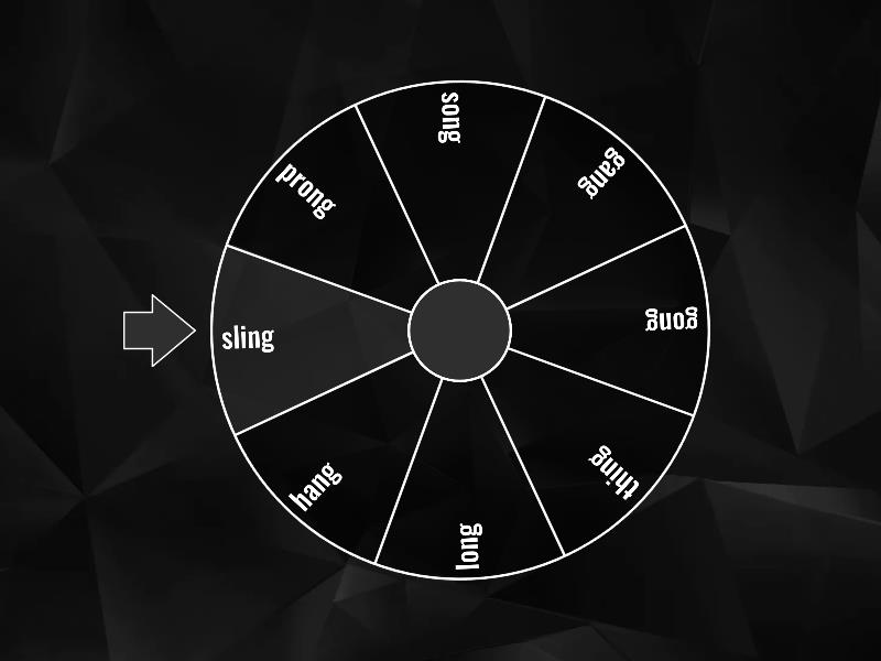 ing, ang, ong - Random wheel