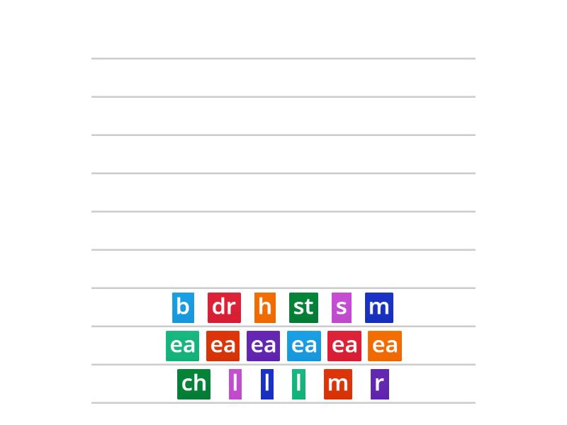 HMH 7.2--Make words with ea - Word magnets