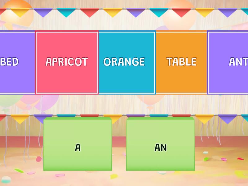 A\AN CATEGORIZE - Speed sorting