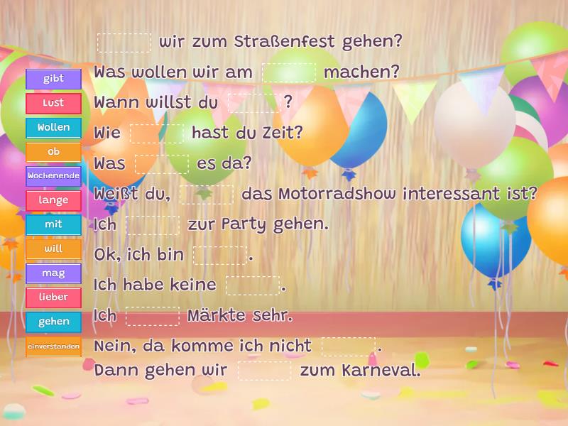 Redemittel: sich verabreden - Complete the sentence