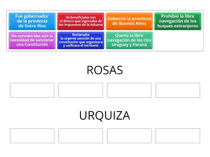 ROSAS VS URQUIZA - Group sort