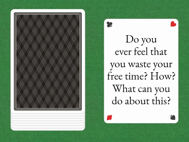 Free time speaking - Speaking cards