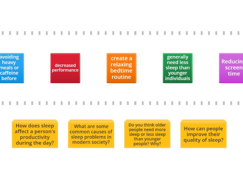 IELTS SPEAKING PART 3 SLEEP - Speed sorting