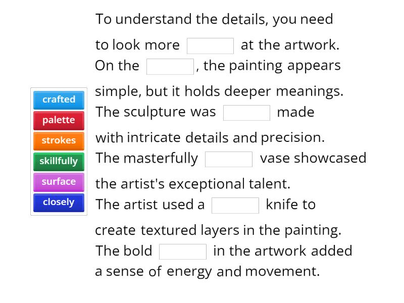 Emerging vocabulary lesson 5 - Complete the sentence