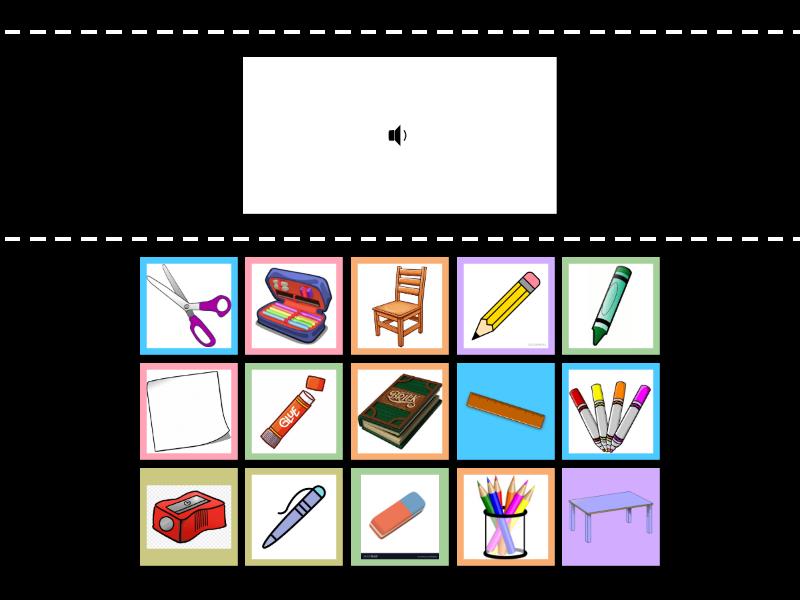 Classroom Objects - Find the match