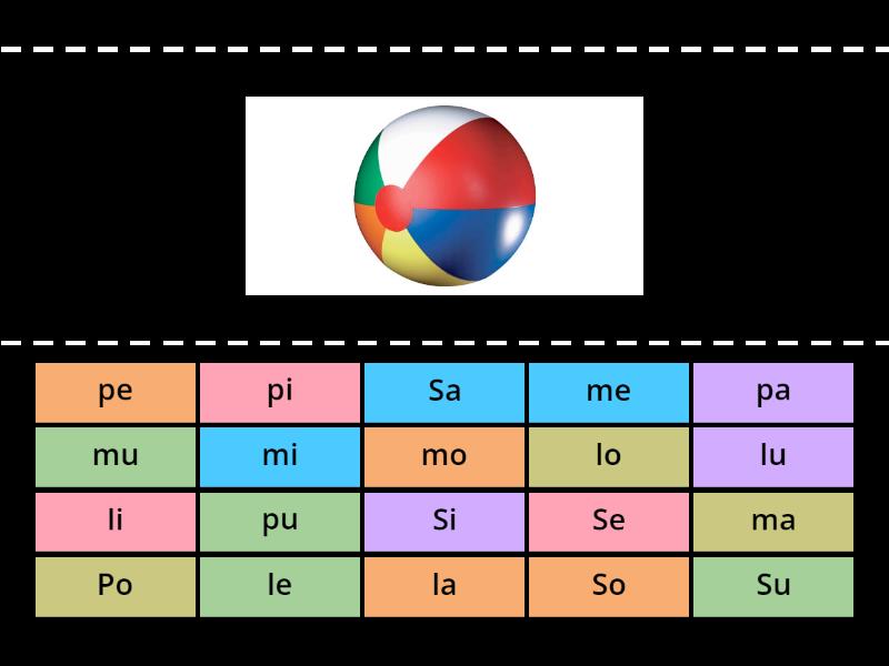JUEGO DE las sílabas m, p, s - Find the match