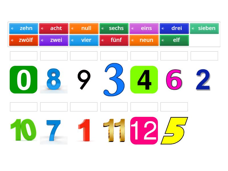Zahlen 1-10 - Match up