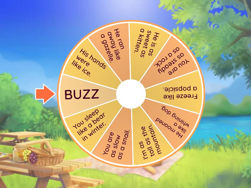 Similes BUZZ Game - Spin the wheel