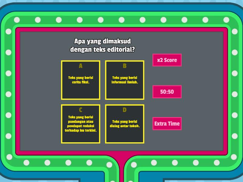 Teks Editoral - Gameshow quiz