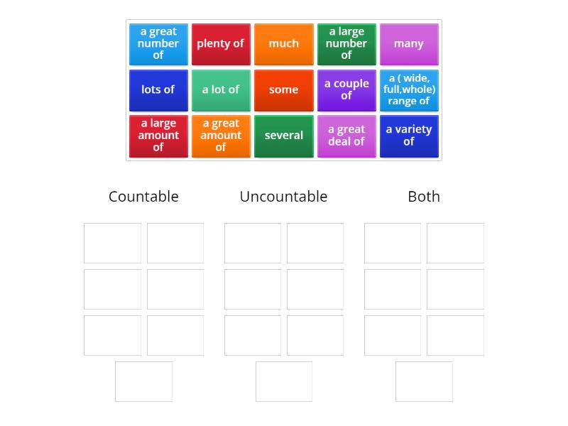 QUANTIFIERS - Group sort