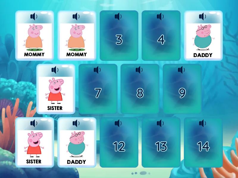 Memory game - Family (Peppa Pig) - Combine os pares