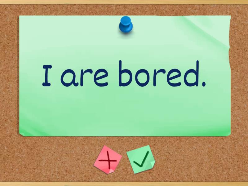 read and correct (to be) - Flash cards