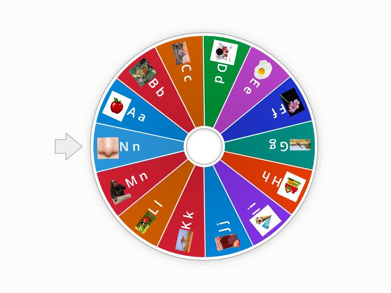 Letters Alphabet - Spin the wheel