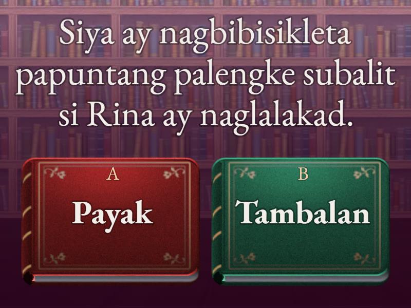 Kayarian ng Pangungusap - Quiz