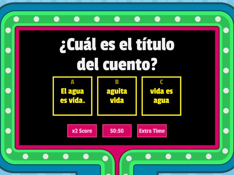 Comprendemos un cuento - 2do - Gameshow quiz