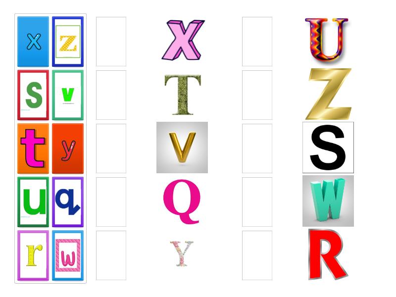 Alphabet - Upper/Lower case (Pop 2) - Match up