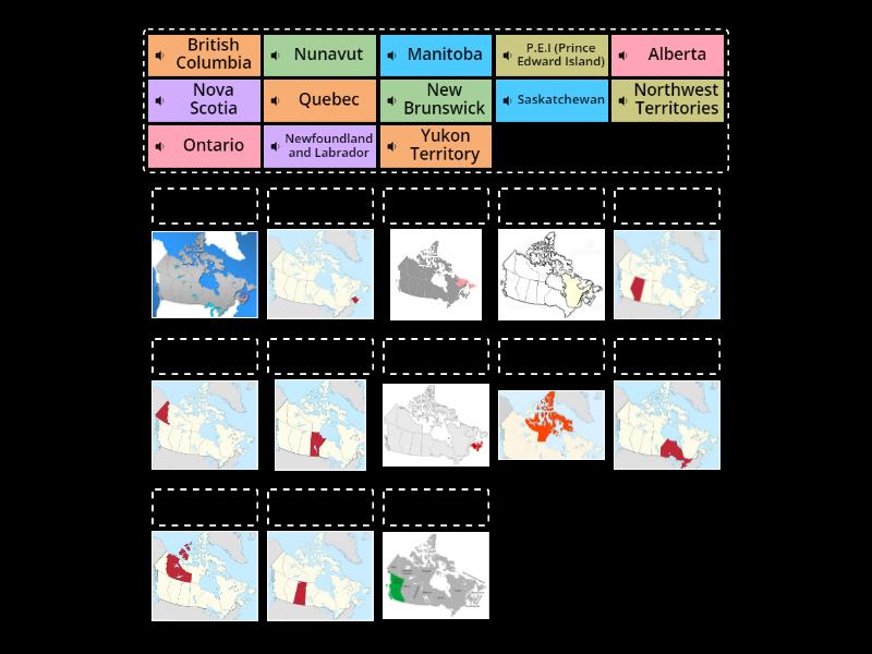 Province and Territories - Match up