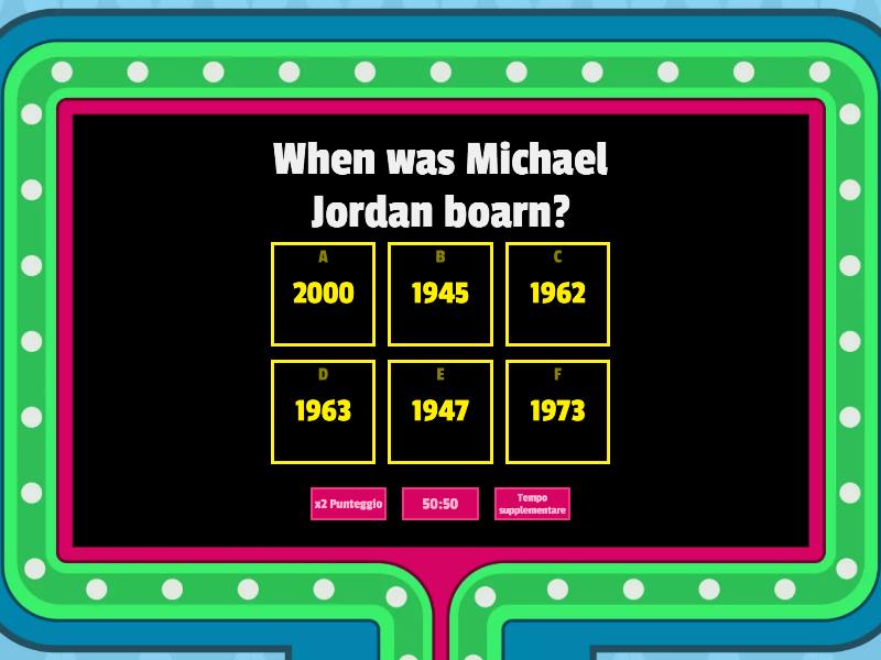 Michael Jordan - Gameshow quiz