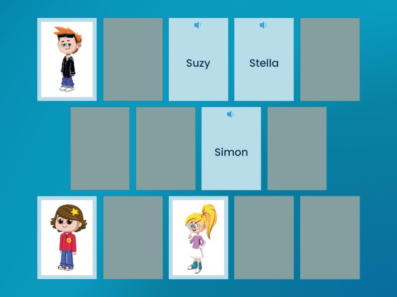 Kid's Box Characters - Matching pairs