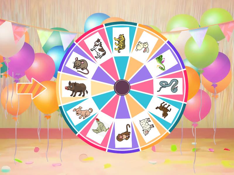 Grade 3. Unit 9 (Animals) - Spin the wheel