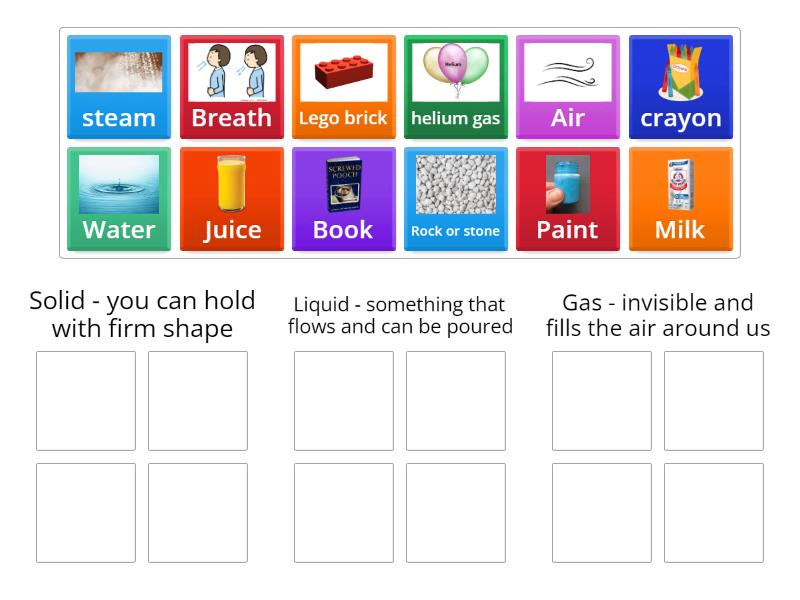 Classifying Materials - Group sort