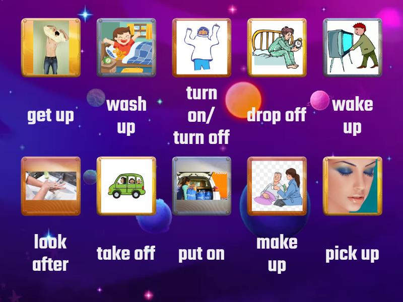 Phrasal verbs related to daily routine Unscrumble - Unscramble