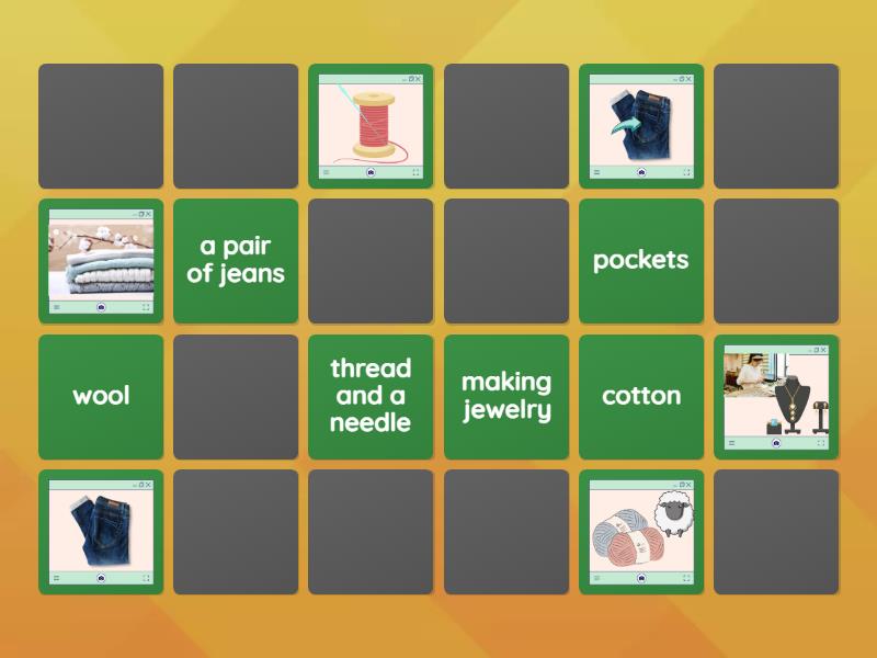 Sewing and knitting - Matching pairs