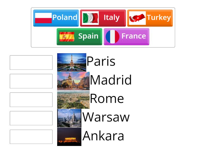 Capitals of Countries - Match up