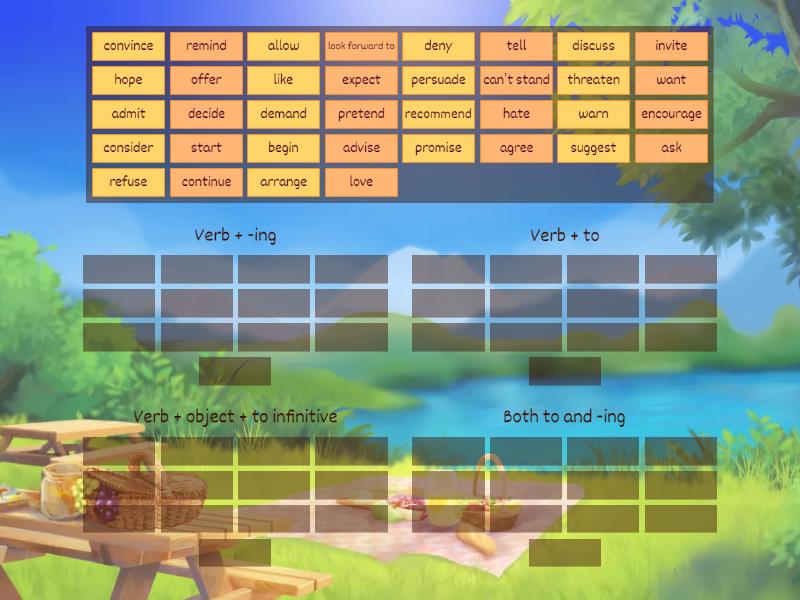 RM B1 Unit 10B - Grammar sorting - Group sort