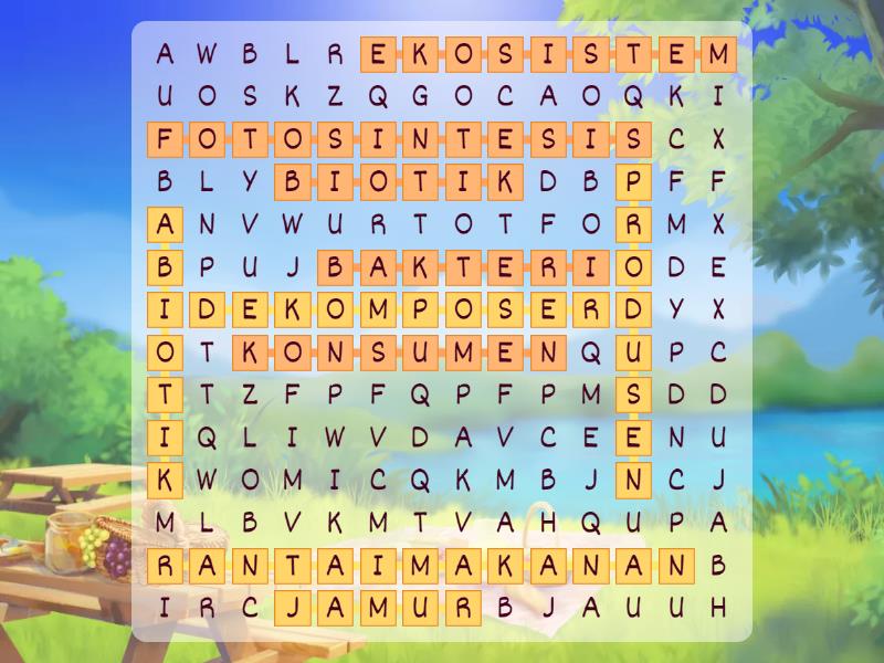 PERMAINAN EDUKASI RANTAI MAKANAN - Wordsearch