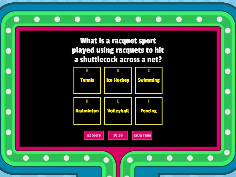 Sports - Gameshow quiz