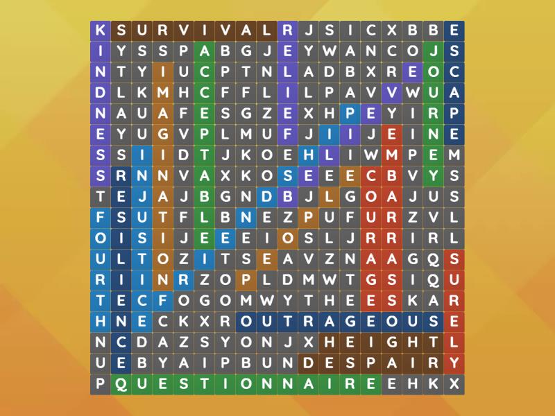 Week 3 & 4 (Year 7 - Term 1A) Spelling Word Search - Wordsearch