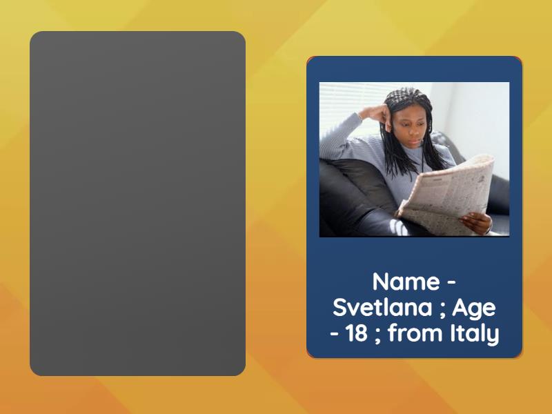Personal information \ - Speaking cards