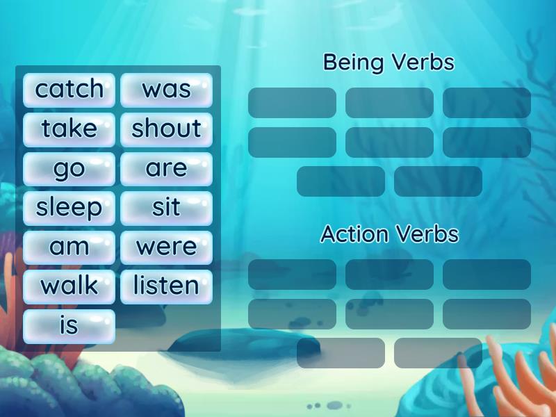 Action Verbs Vs Being Verbs - Group sort