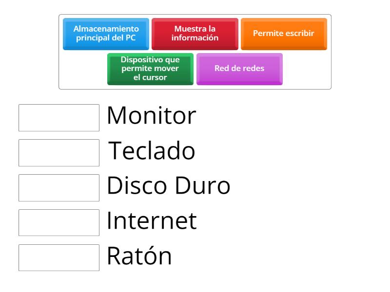 Conceptos informaticos - Match up