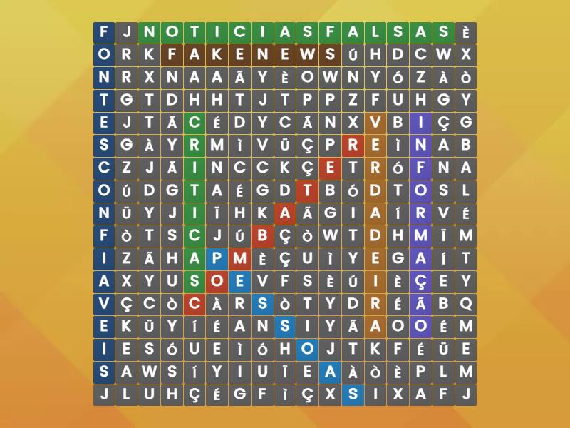 Fake News - Sopa de letras