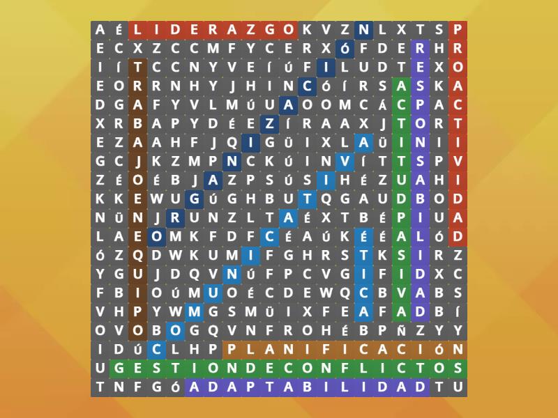 HABILIDADES BLANDAS - Sopa de letras