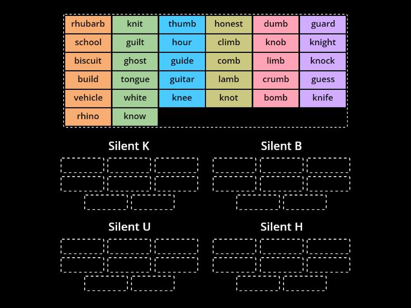 Silent Letter Sort - Group sort