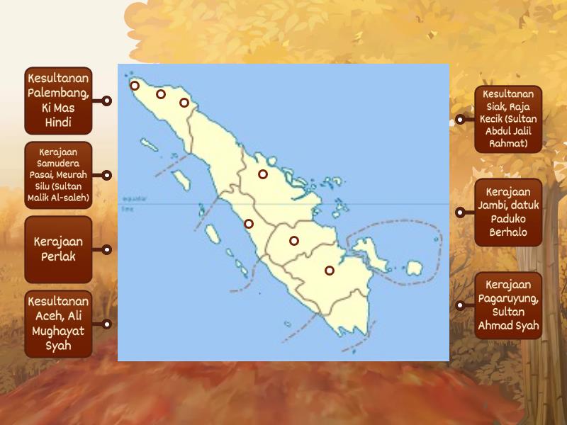 Peta Buta Sejarah Islam Sumatera - Labelled diagram