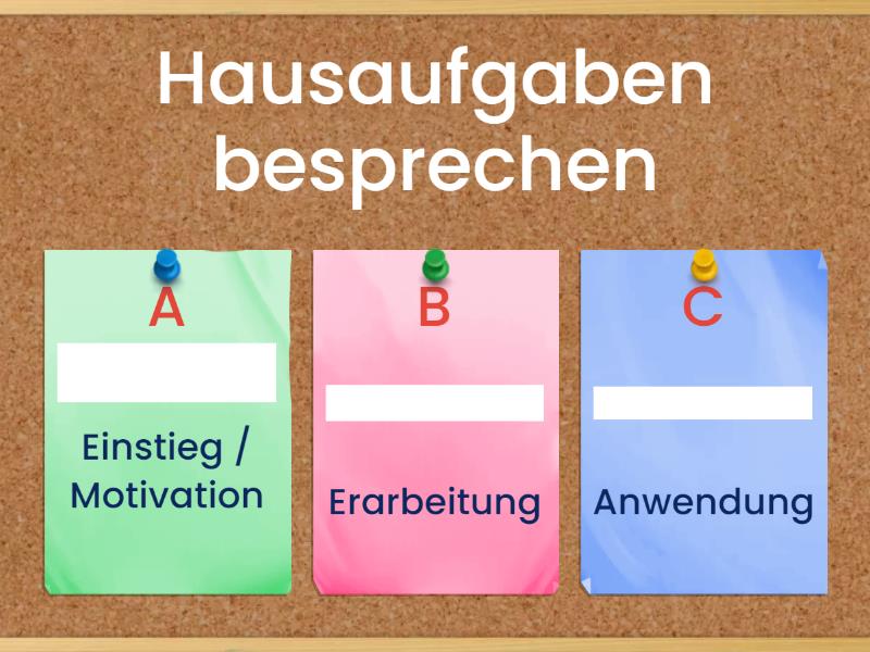 Die Phasen des Unterrichts - Quiz