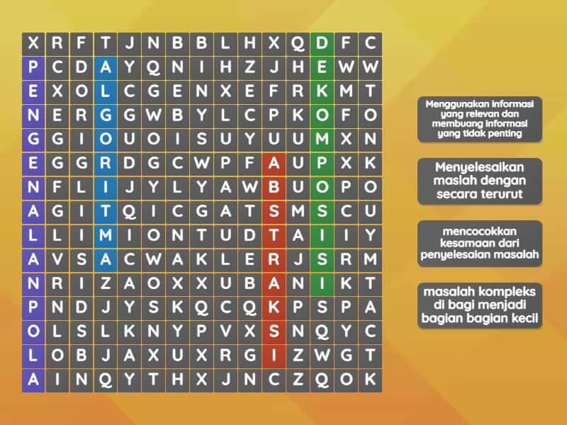 teka teki silang kasus BK - Wordsearch