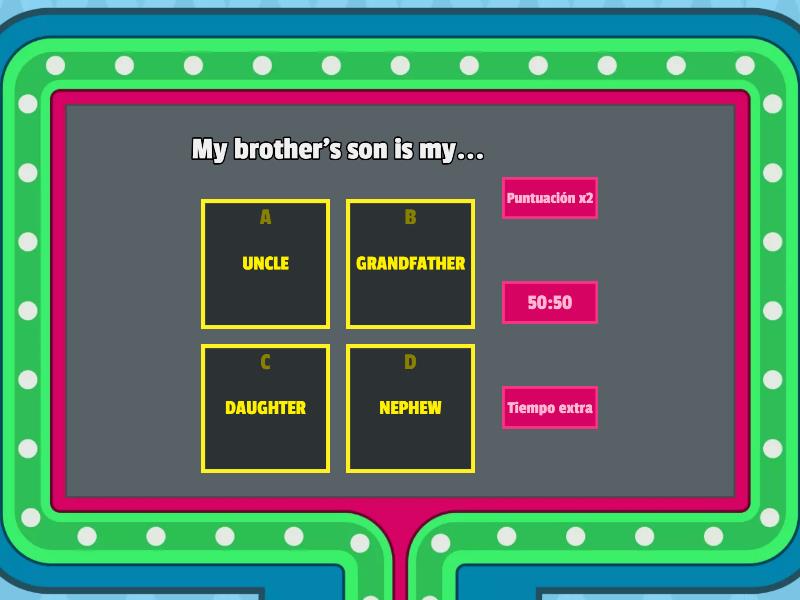 VOCABULARY PRACTICE PTA2.1 - Gameshow quiz