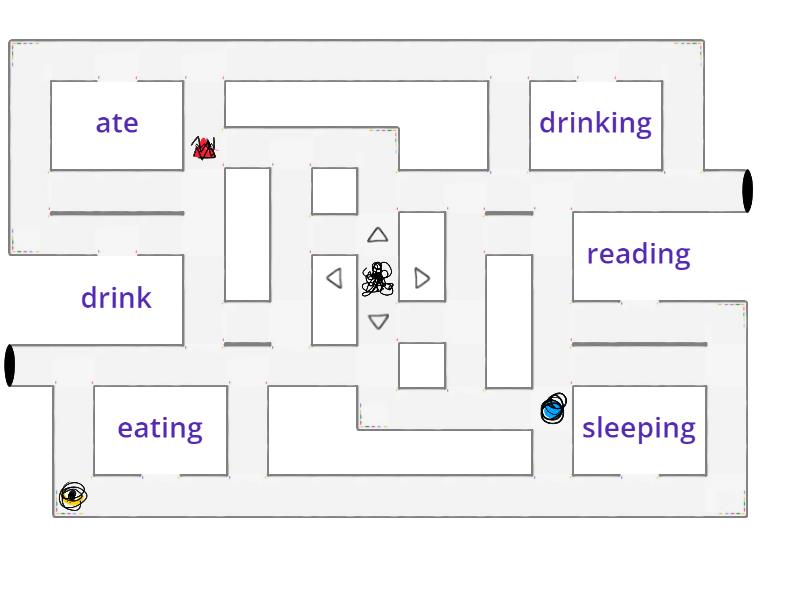 Present simple vs. Present progressive (Top Goal) - Maze chase