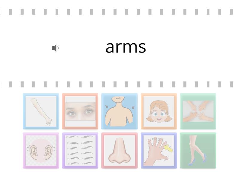 Unit 3: Body Parts - F&F - Find the match
