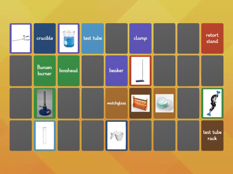 Year 7 Laboratory Equipment - Matching pairs