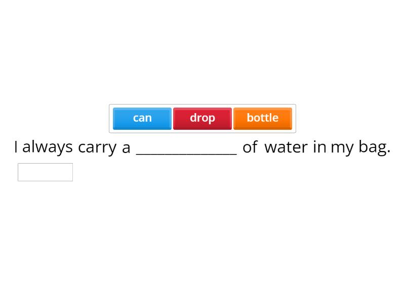Measure words - Completar la frase